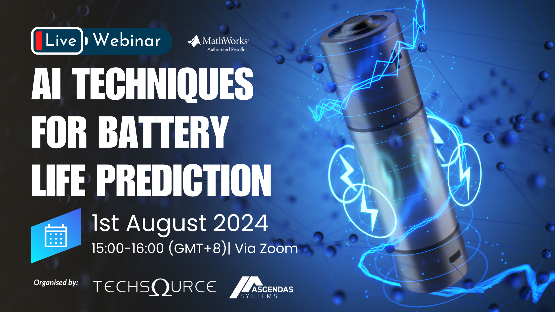 Live Webinar : AI Techniques for Battery Life Prediction